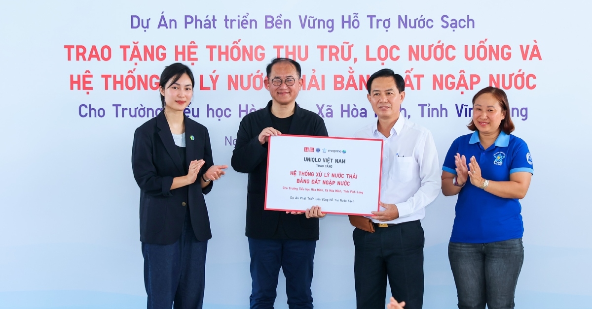 UNIQLO tiếp tục thực hiện dự án hỗ trợ nước sạch tại tỉnh Vĩnh Long - YAN